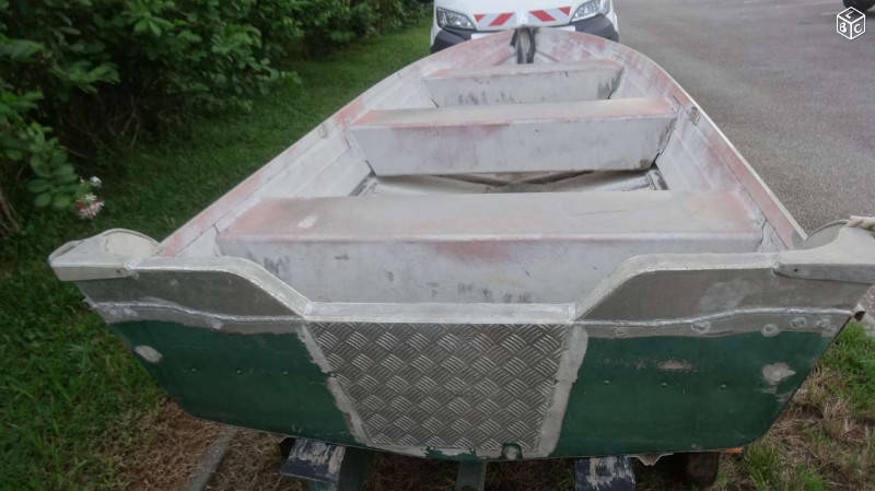 Coque alu + moteur 15ch + remorque + matériels - Bateaux à moteur ...